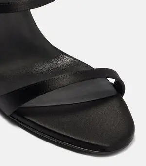 Magda Butrym Floral Appliqué Satin Heeled Sandals