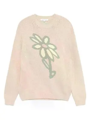 Maison Kitsuné Abstract Daisy Intarsia Jumper - Neutrals