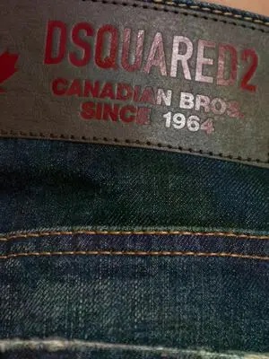 Dsquared2 Wide Leg Faded Jeans