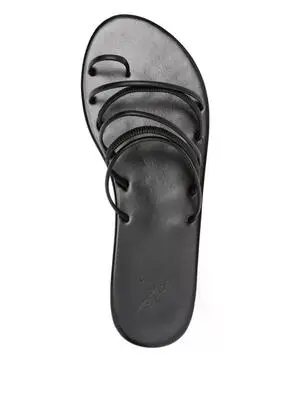 ANCIENT GREEK SANDALS Multi-strap Leather Flat Sandals
