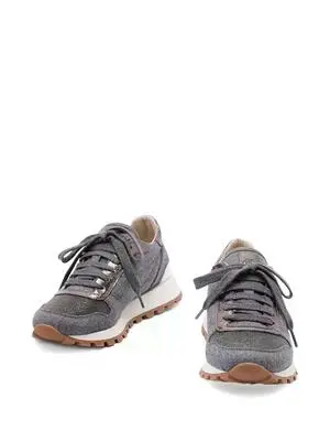 Brunello Cucinelli Textured Lace-up Sneakers
