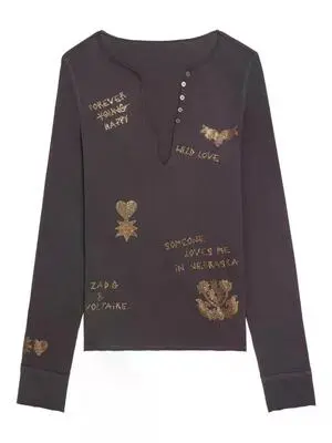 Zadig&Voltaire Long-sleeve Henley T-shirt