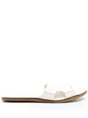 THE ROW Cut-out Faux-leather Flat Sandals