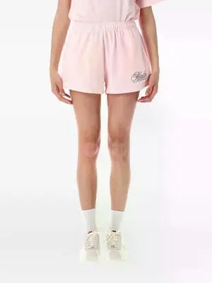 SPORTY & RICH Health Script Disco Shorts - Pink