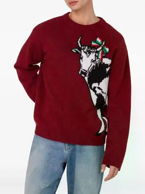 Moschino Cow Motif Jumper