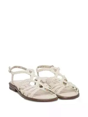 TONI PONS Tina Braided Leather Sandals - Neutrals