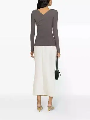 Fabiana Filippi Asymmetric Neck Layered Blouse