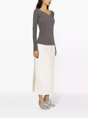 Fabiana Filippi Asymmetric Neck Layered Blouse