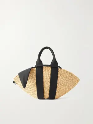 Muuñ Sophie Mini Woven Straw Tote - Brown