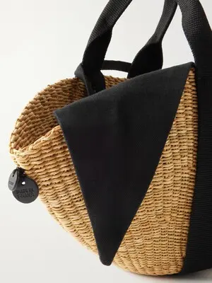 Muuñ Sophie Mini Woven Straw Tote - Brown