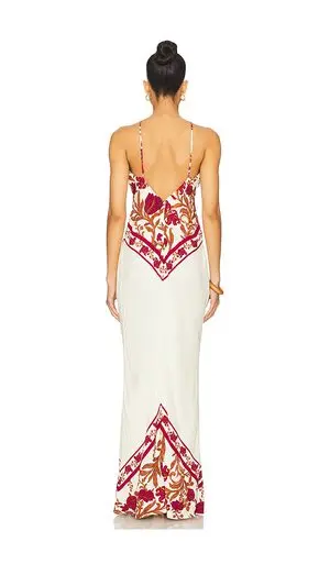 Rococo Sand Bias Halter Maxi Dress
