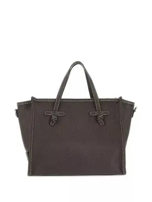 MARCELLA CLUB Leather Tote Bag - Brown