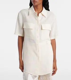 Loro Piana Shirley Linen Crepe Shirt