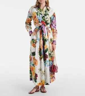 Dolce & Gabbana Cropped Floral Cotton Shirt - Multicoloured