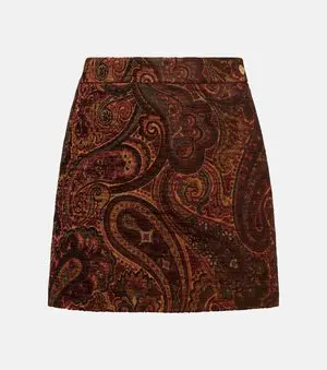 Chloé Paisley Jacquard Miniskirt - Multicoloured