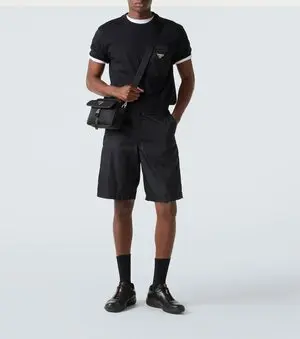 Prada Re-nylon Leather-trimmed Shoulder Bag