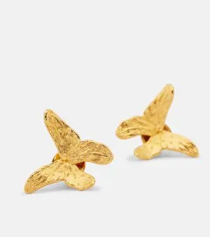 Oscar De La Renta Butterfly Stud Earrings
