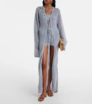 BANANHOT Zorya Open-knit Lame Beach Cover-up