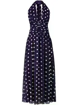 NICHOLAS Arellia Polka Dot Maxi Dress - Blue
