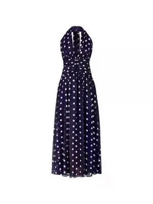 NICHOLAS Arellia Polka Dot Maxi Dress - Blue