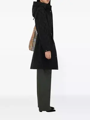 Burberry Quilted Hooded Coat With Drawcord Waist