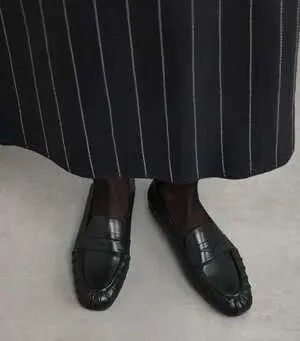STUART WEITZMAN Leather Brooks Loafers - Black