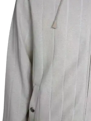 Eleventy Striped Zip-up Hoodie
