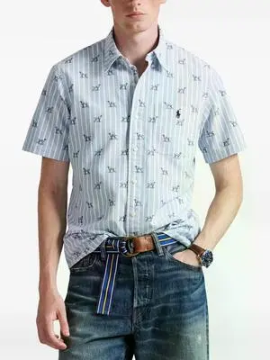 Polo Ralph Lauren Dog-print Striped Shirt