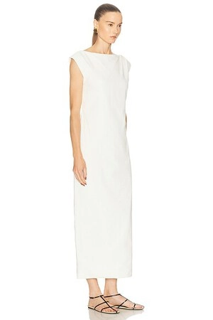 Khaite Ayame Open Back Dress - Chalk