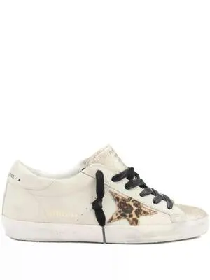 GOLDEN GOOSE Super-star Sneakers With Leopard Print Star Patch