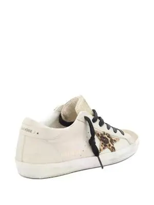 GOLDEN GOOSE Super-star Sneakers With Leopard Print Star Patch