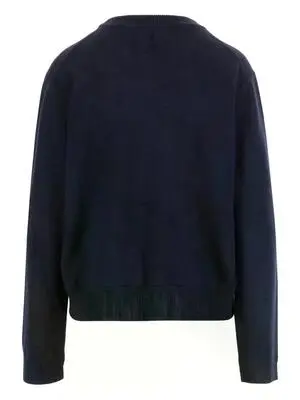 JIL SANDER Floral Embroidered Crew Neck Sweater
