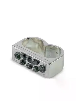 PARTS OF FOUR Plate Double Ring - Silver