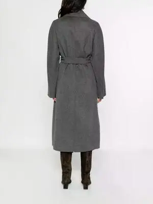 Max Mara Belted Double-breasted Coat - Grey