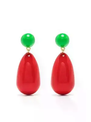 ESHVI Drop-design Earrings - Red
