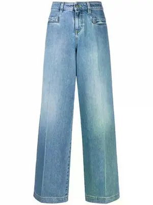 Philosophy Di Lorenzo Serafini Pressed Crease Wide-leg Jeans - Blue