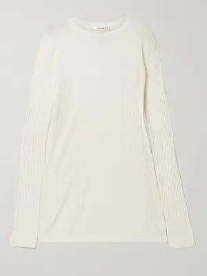 THE ROW Keya Ribbed-knit Long Sleeve Sweater