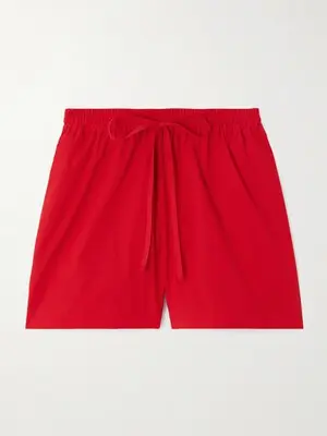 Matteau Organic Cotton-poplin Shorts - Red