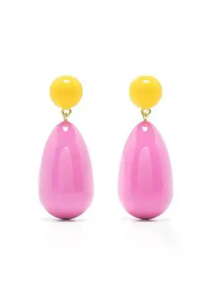 ESHVI Drop-design Earrings - Pink