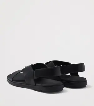 Prada Leather Criss-cross Sandals