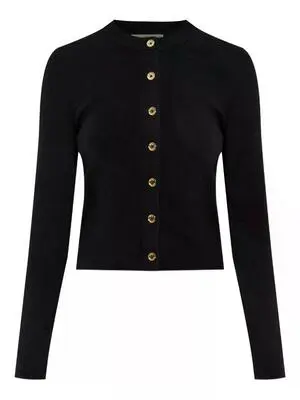 Michael Kors Ribbed Gold-button Cardigan