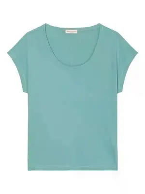 Marc O'polo Scoop Neck Cap Sleeve T-shirt - Blue