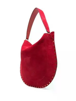 Isabel Marant Étoile Oskan Suede Calfskin Leather Shoulder Bag