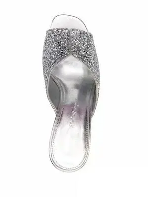FERRAGAMO Sansu Glitter-detail High Sculpted Heel Sandals