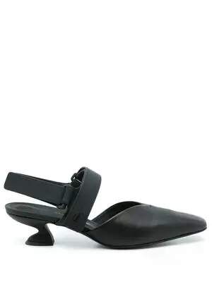FERRAGAMO Square-toe Slingback Pumps