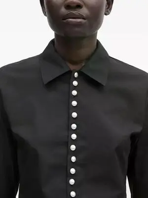 AMBUSH Pearl Embellished Cropped Shirt