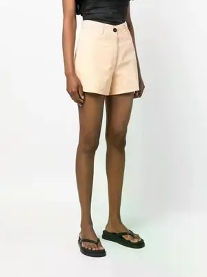 FORTE_FORTE Cotton Canvas Short Shorts - Orange