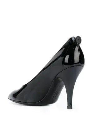 FERRAGAMO Patent Leather Almond Toe Stiletto Pumps