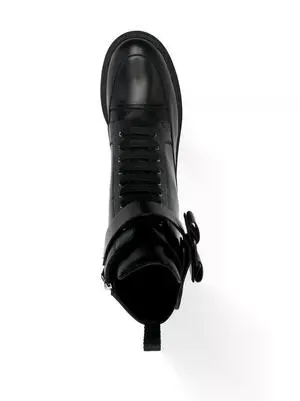 FERRAGAMO Leather Combat Boots