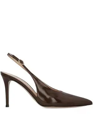 GIANVITO ROSSI 85mm Robbie Slingback Pumps - Brown